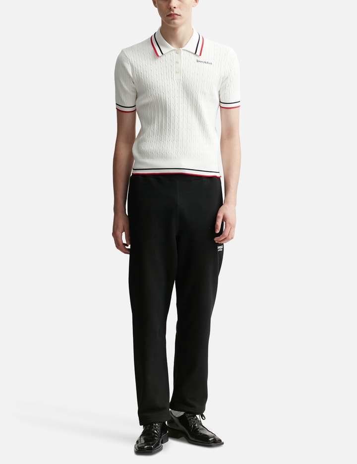 Sporty & Rich - Serif Logo Mini Cable Polo | HBX