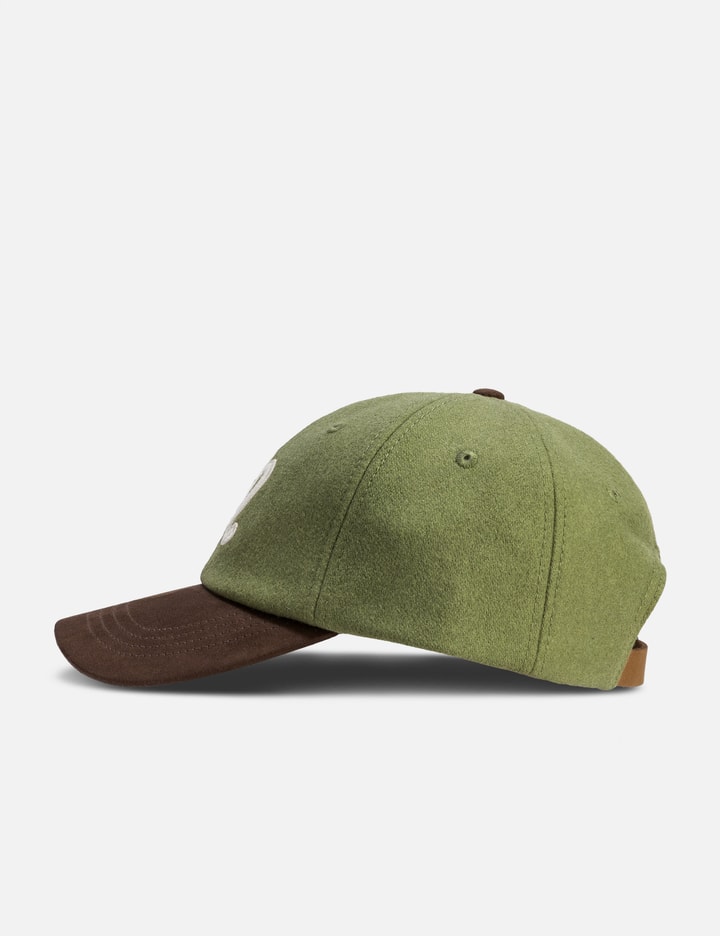 Malbon Golf M Script Dad Hat - casquette en laine olivine, sangle daim ...