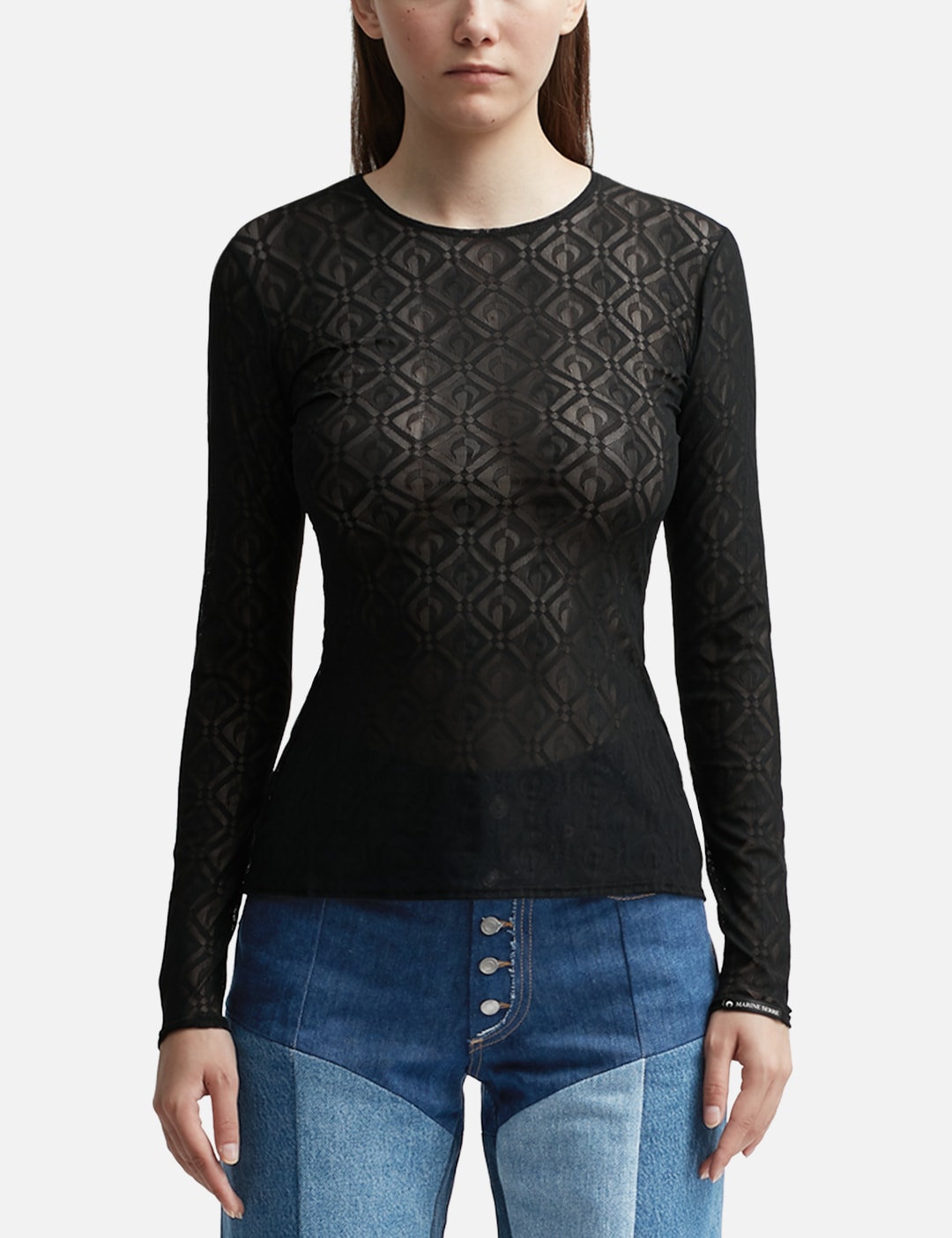 Marine Serre - Moonogram Jacquard Second Skin Top | HBX - Globally ...