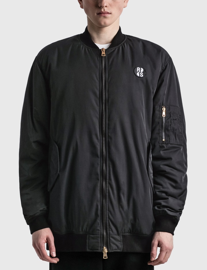 Raf Simons x Smiley - RAF SIMONS X SMILEY OVERSIZED BADGE BOMBER JACKET ...