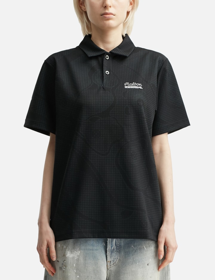 NEIGHBORHOOD - NH x Malbon Golf . Course Camo Pattern Polo Short Sleeve ...