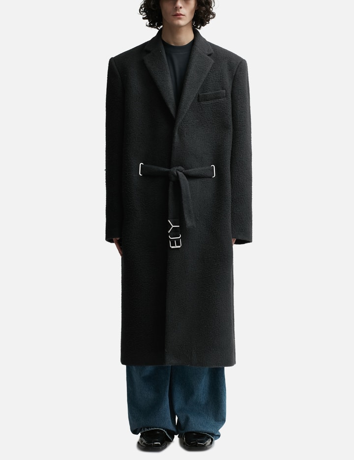 Y/PROJECT - Y Belt Brushed Wool Coat | HBX