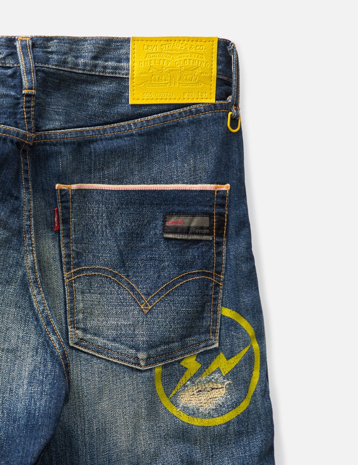 Levi's - Levi's Fenom x Fragment Design Yellow Crush Denim Pants | HBX