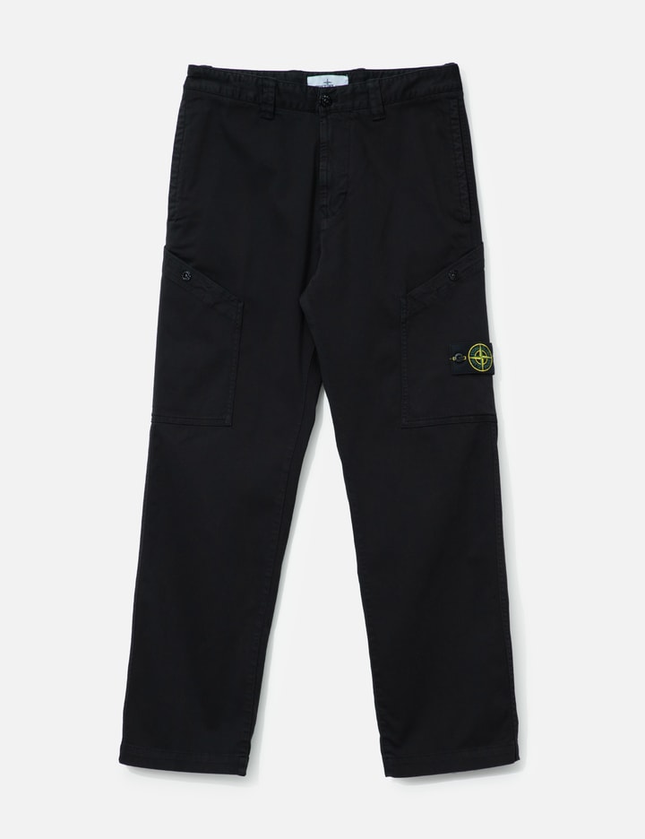 Stone Island Garment Dye Cargo Pants - 成衣染色工裝褲，直筒剪裁，耐用棉料與彈性纖維，側袋設計 | HBX