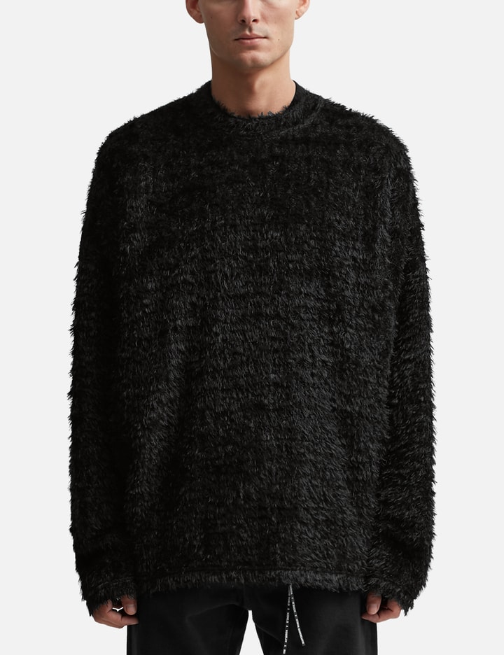 Mastermind World - Oversized Shaggy Crewneck Sweater | HBX - Globally ...