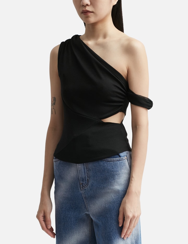 MSCHF - COWL NECK SHORT SLEEVE TOP | HBX - Globally Curated Fashion and ...