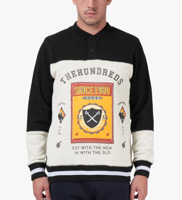 The Hundreds - Black Pitch Crewneck Sweater | HBX - Globally Curated ...