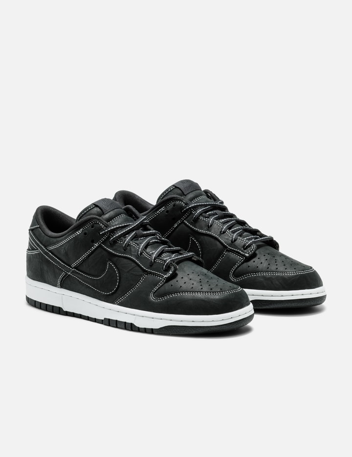 Nike Dunk Low - Premium leather low-top sneakers in Off-Noir & Summit ...