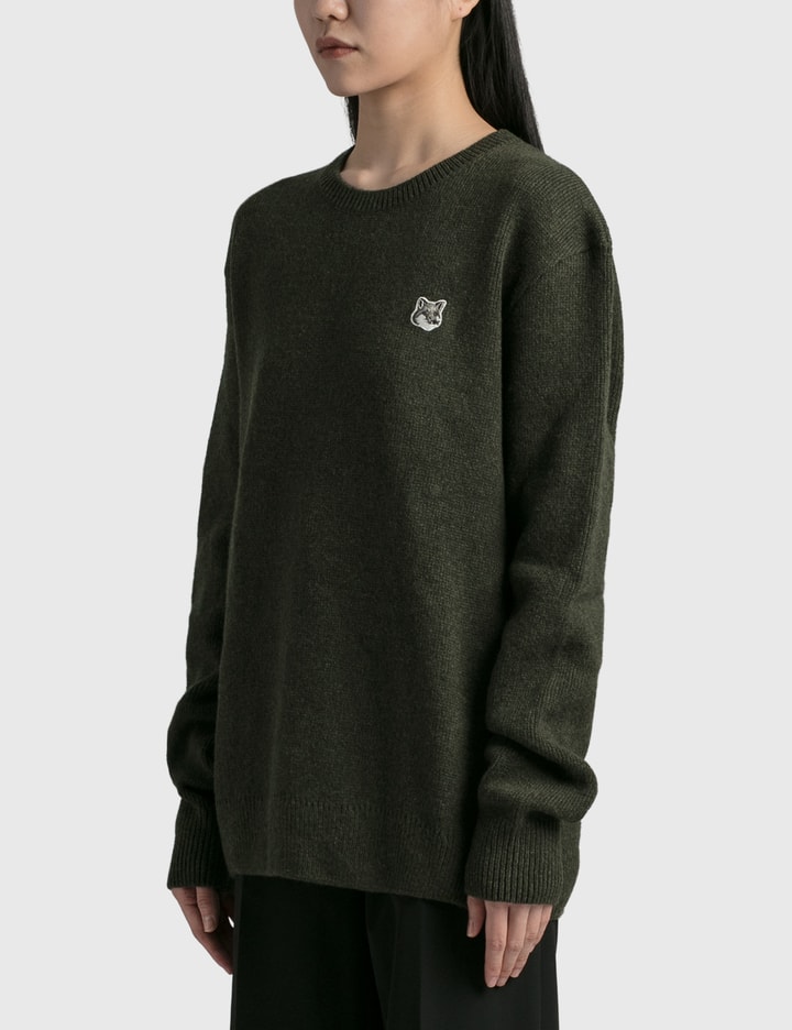 Maison Kitsuné - Grey Fox Head Patch Relaxed Jumper | HBX - Globally ...