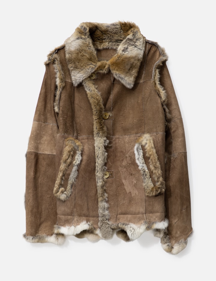 Vivienne Westwood Rabbit Fur Coat - Vintage brown coat with character | HBX
