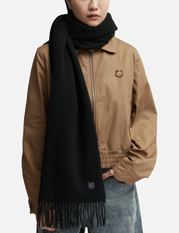 Maison Kitsuné - Bold Fox Head Patch Scarf | HBX
