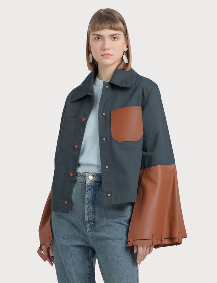 Loewe - Button Jacket With Leather Cuffs | HBX - Globally Curated ...