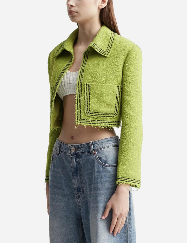 Recto - TARA EMBROIDERY TWEED CROP JACKET | HBX