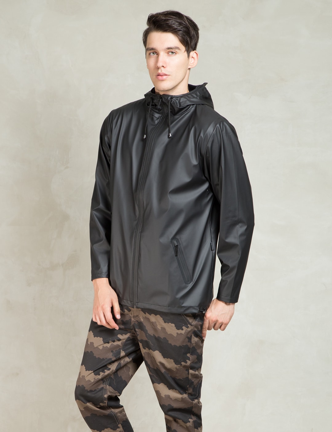 Rains - Black Breaker Jacket | HBX - Globally Curated Fashion and ...