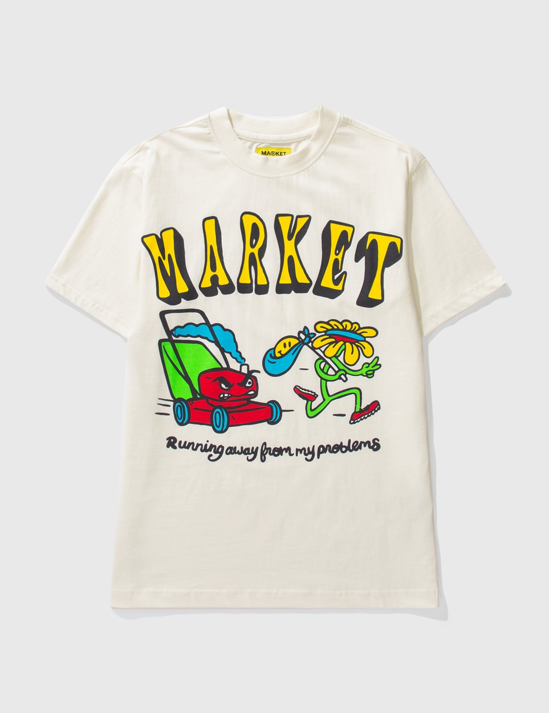 Market - Smiley Market Running Away T-shirt | HBX - Globally Curated ...