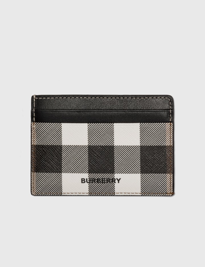 Burberry - Check Print And Leather Card Case | HBX