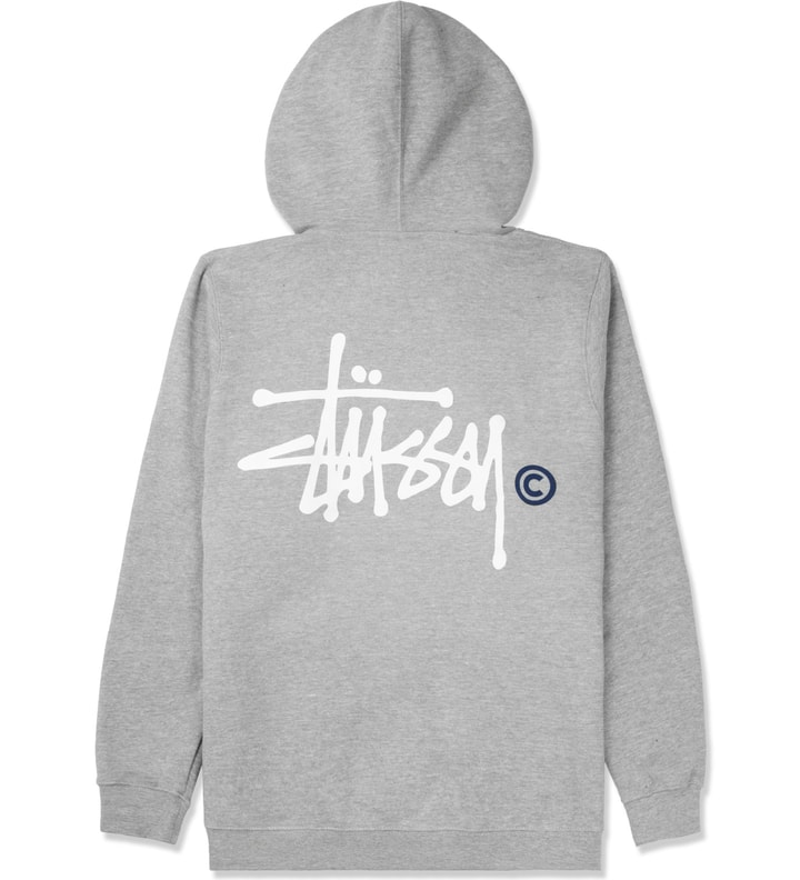 Stüssy - Heather Grey Basic Logo Hoodie | HBX - HYPEBEAST 為您搜羅全球潮流時尚品牌