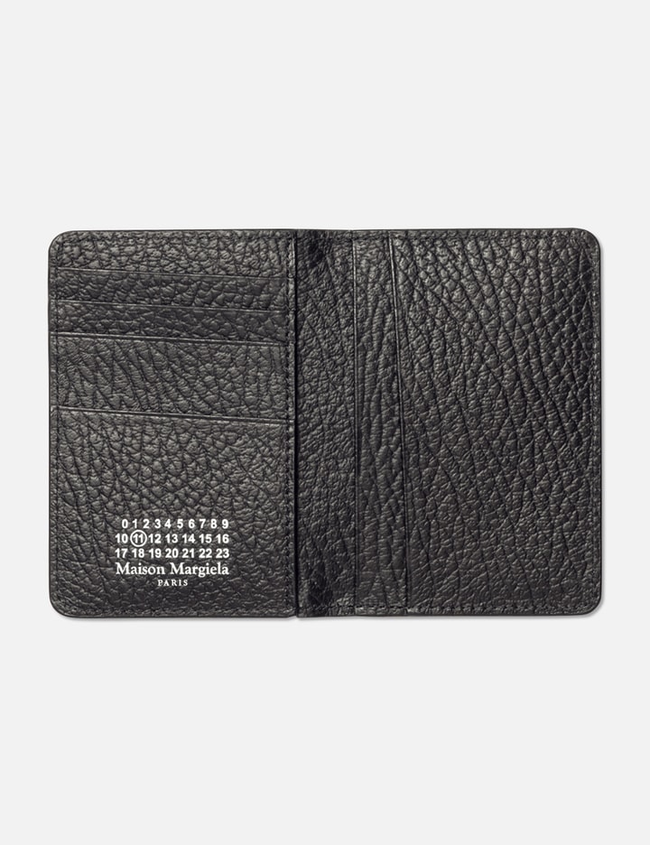 Maison Margiela Four stitches cardholder - Slim black grained calfskin ...