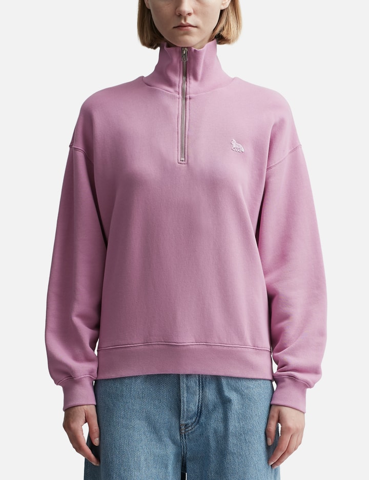 Maison Kitsuné - BABY FOX PATCH HALF ZIP SWEATSHIRT | HBX - HYPEBEAST 為 ...