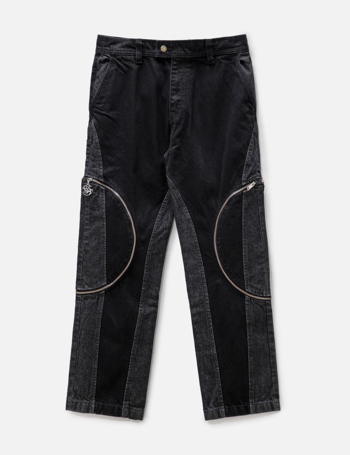 FINE CHAOS - CIRCLE-ZIP DENIM PANTS | HBX
