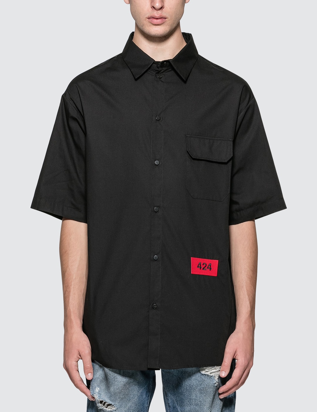 424 - Logo Short Sleeve Shirt | HBX - Globally Curated Fashion and ...