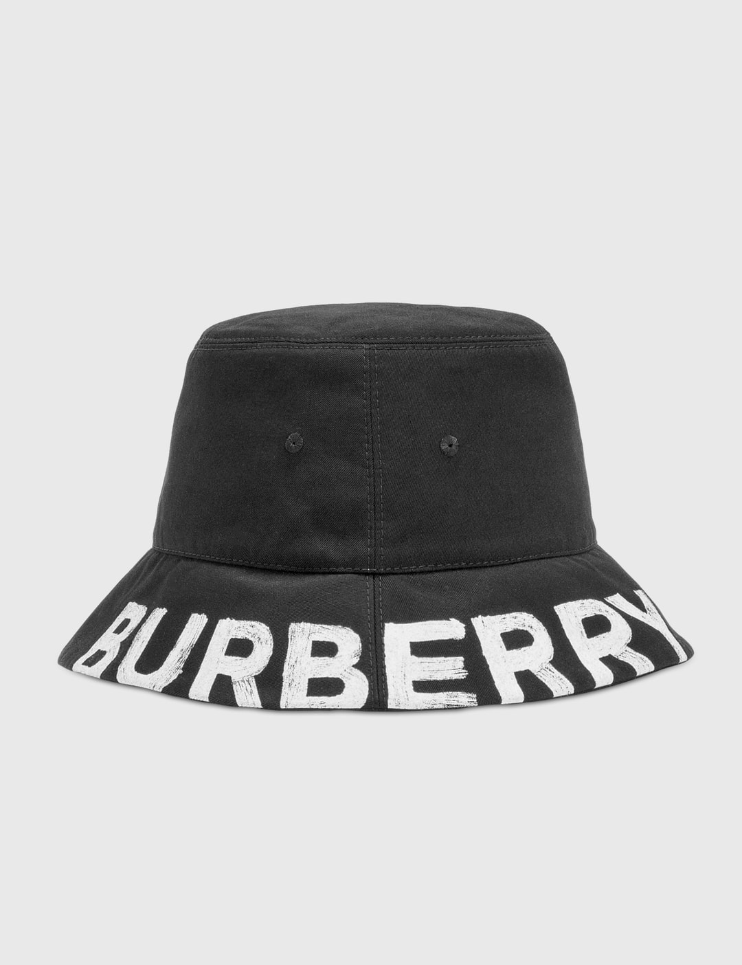 Burberry - Reversible Logo Print Cotton Gabardine Bucket Hat | HBX ...