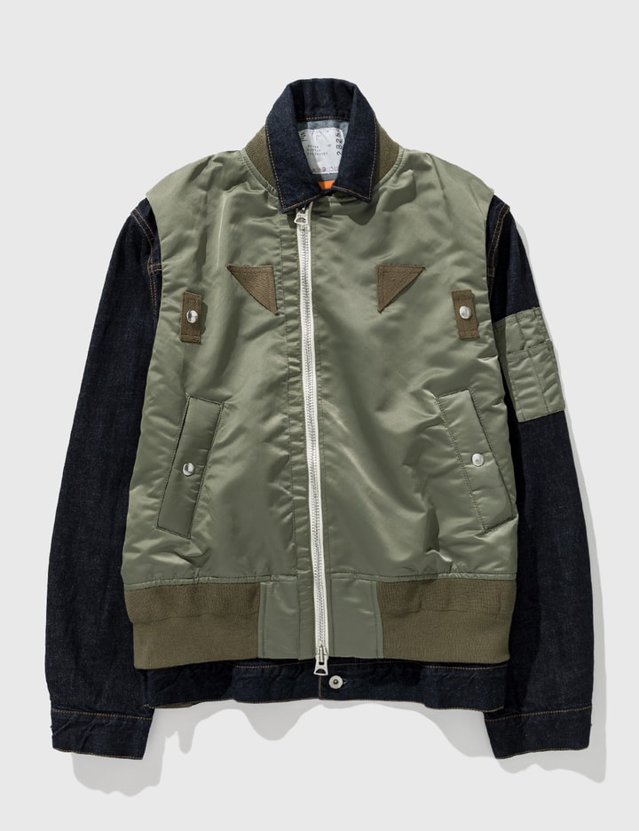 Sacai - Nylon Twill Mix Blouson Jacket | HBX - Globally Curated Fashion and Lifestyle by Hypebeast