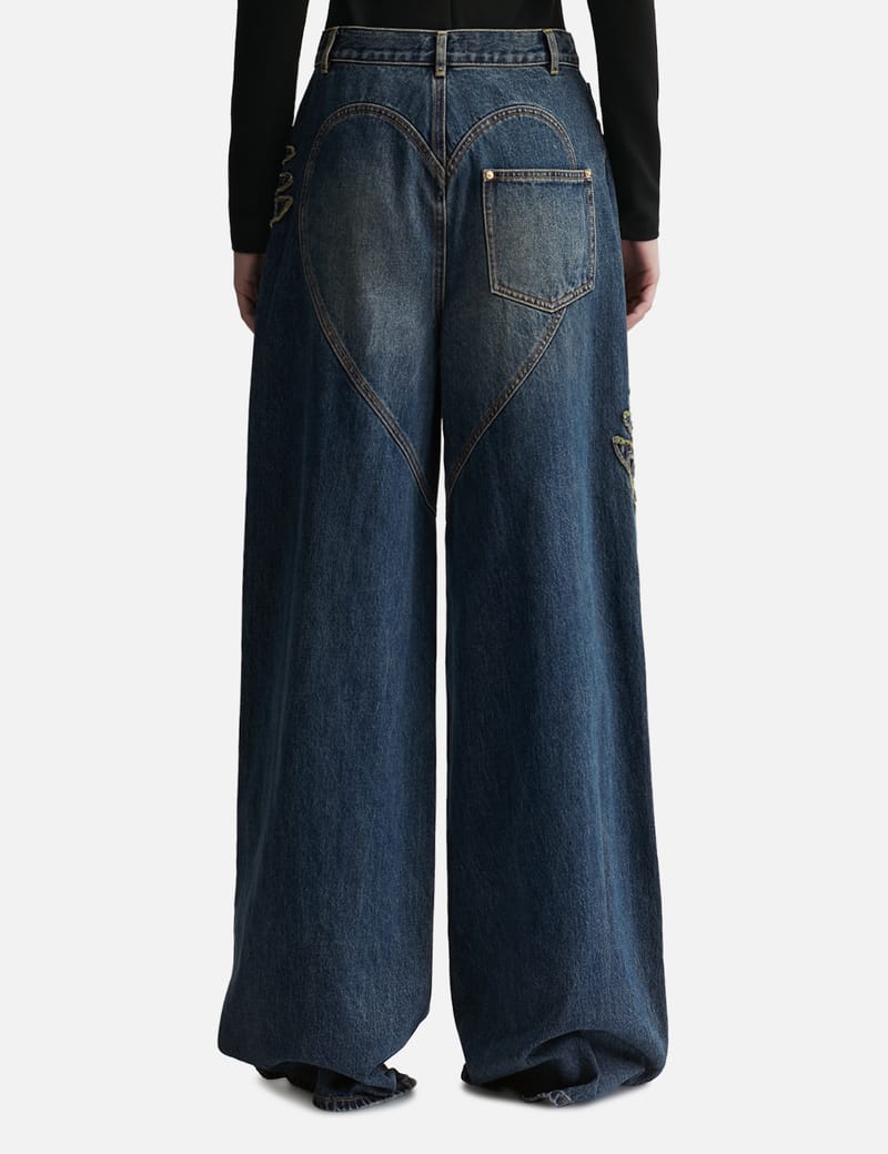 Area - Claw Cut-Out Relaxed Jeans | HBX - Globally Curated Area - Claw Cut-Out Relaxed Jeans | HBX - Globally Curated
