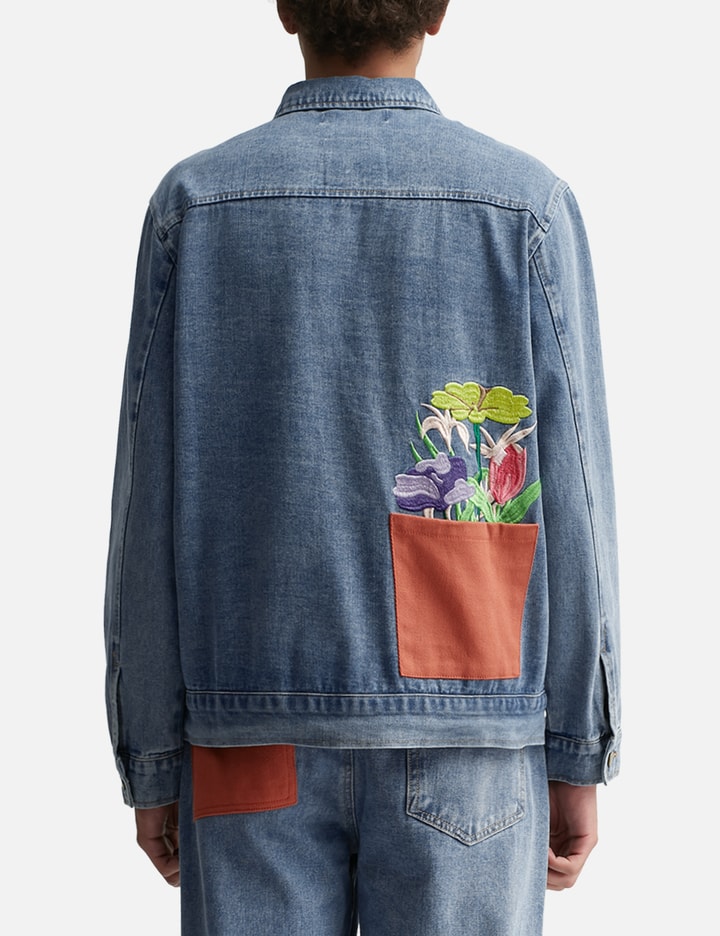 KidSuper - FLOWER POTS DENIM JACKET | HBX - Globally Curated Fashion ...