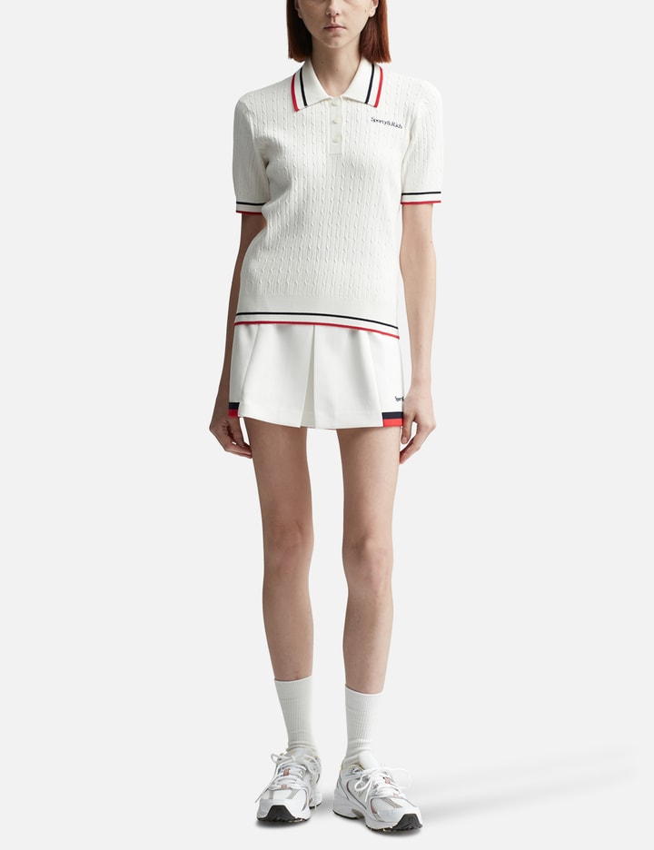 Sporty & Rich - Serif Logo Mini Cable Polo | HBX