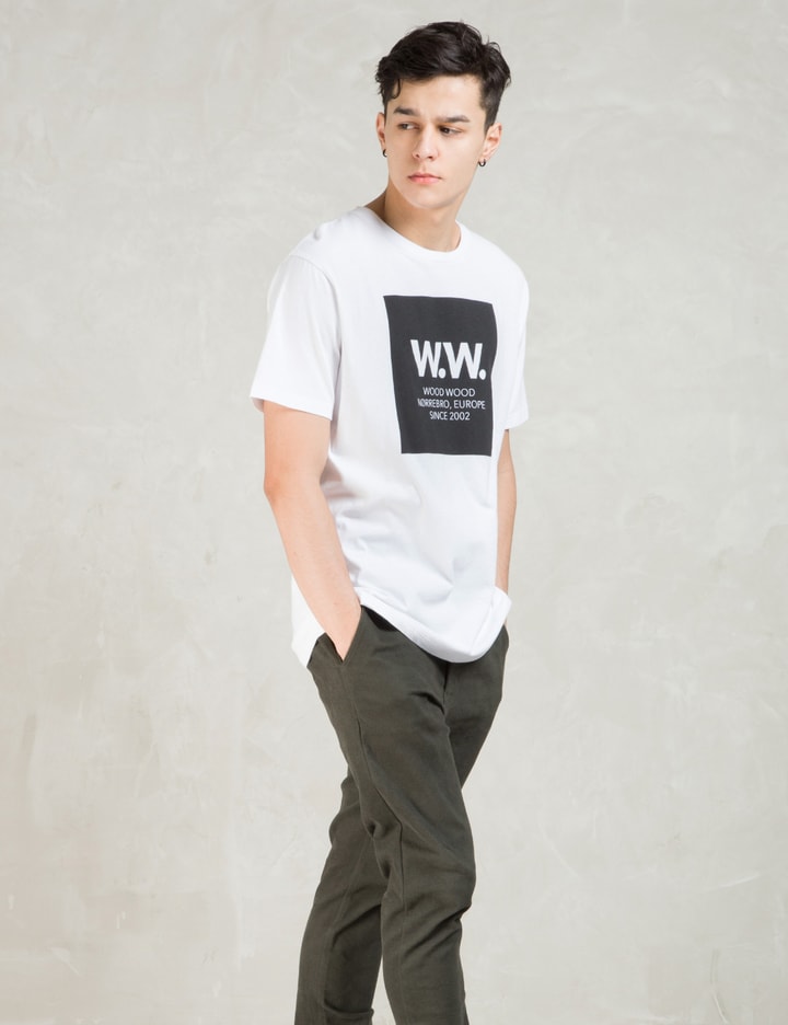 Wood Wood - White WW Square T-shirt | HBX