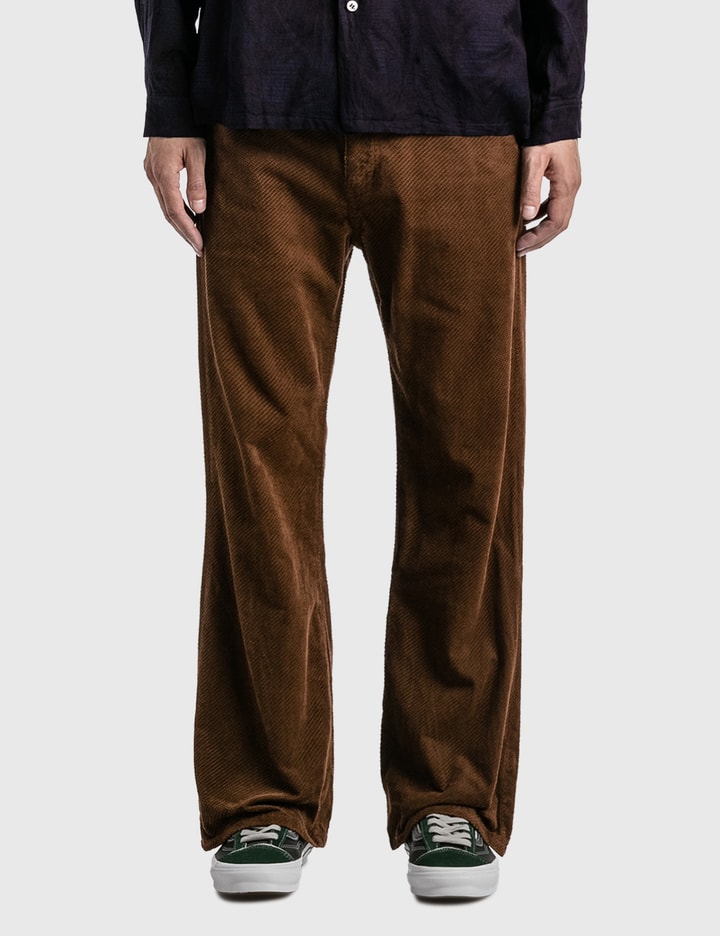 BLUE BLUE JAPAN - Nanamekoru Flared Pants | HBX - Globally Curated Fashion and Lifestyle by ...