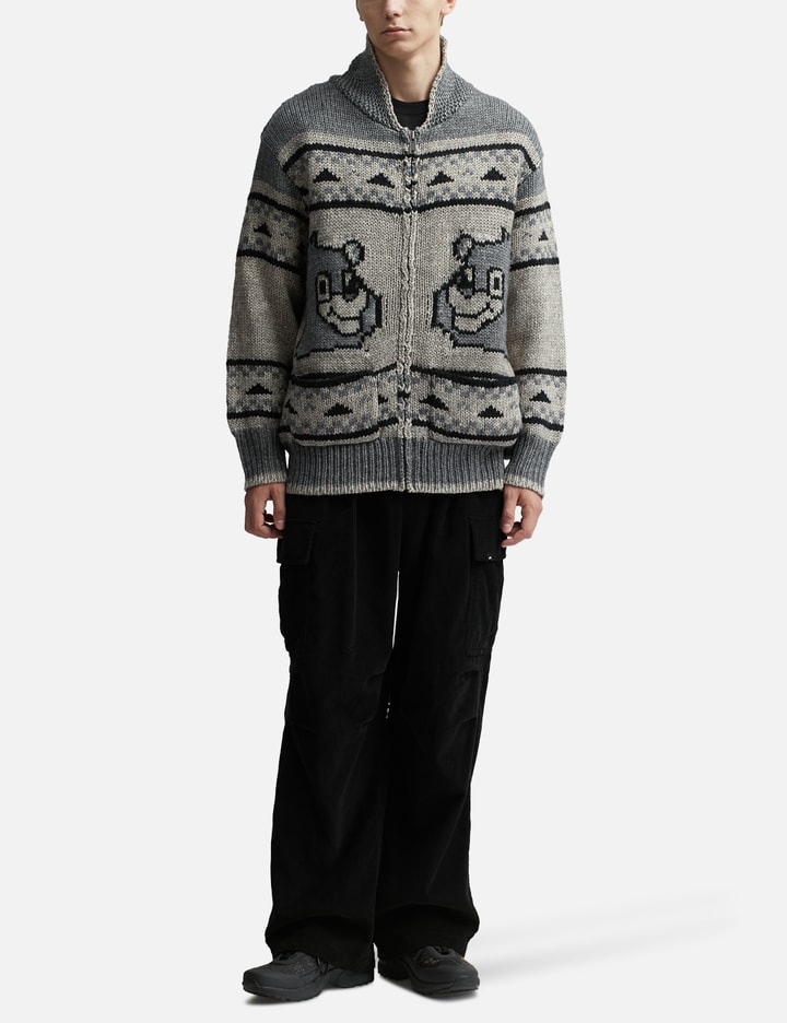 LMC - Bear Zip-up Cowichan Knit Sweater | HBX