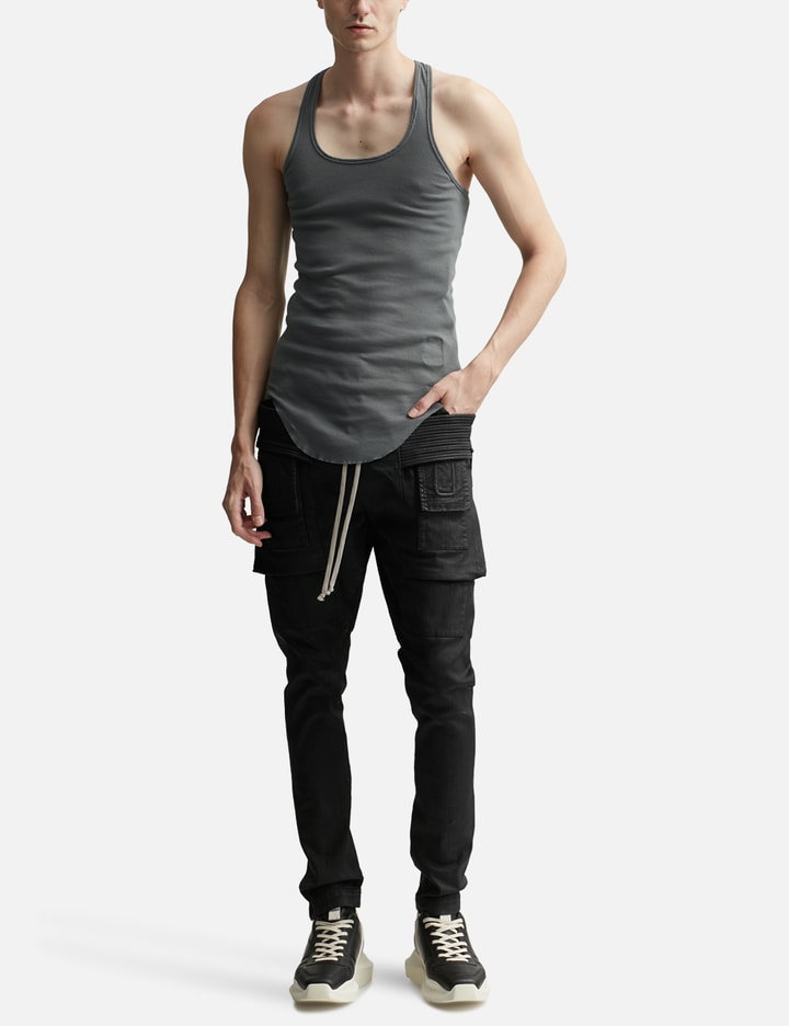 Rick Owens Drkshdw - WAXED STRECH DENIM CREATCH CARGO DRAWSTRING | HBX