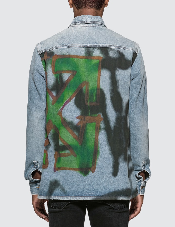 Off-White™ - Bleach Denim Shirt | HBX - Globally Curated Fashion and ...