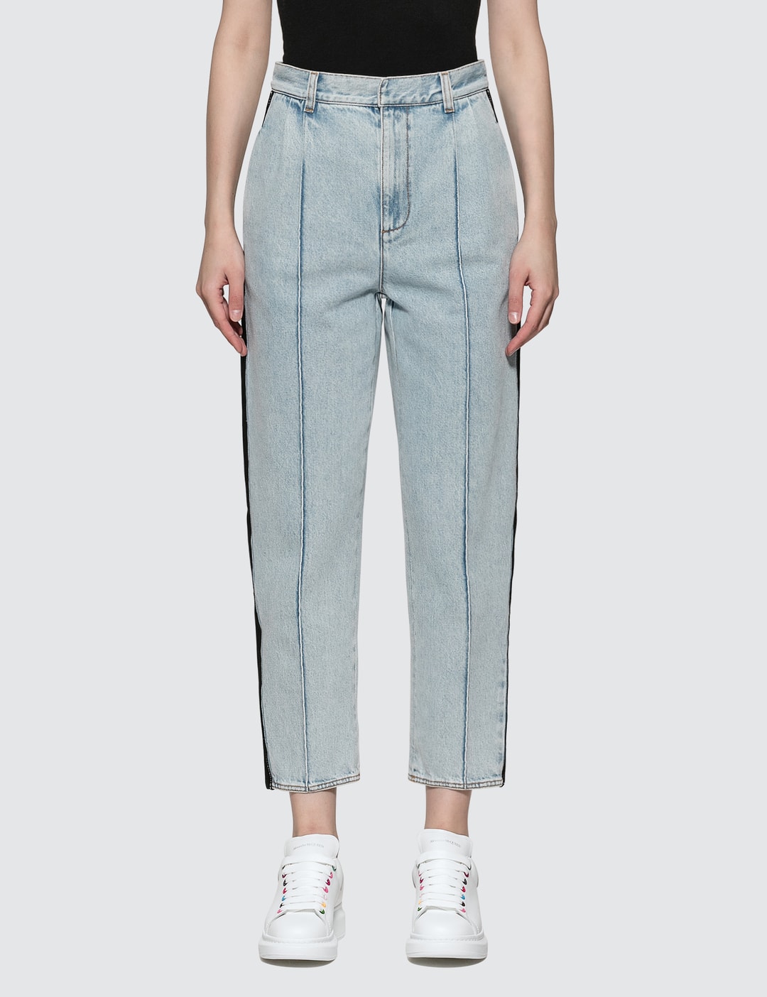 Alexander McQueen - Denim Peg Leg Jeans | HBX - Globally Curated ...