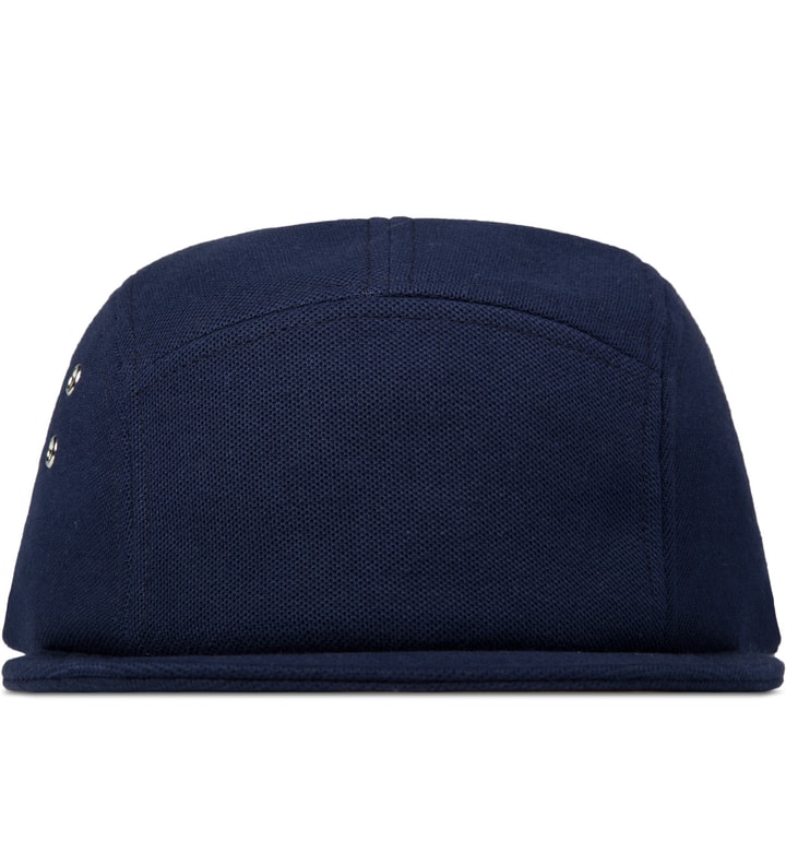 Larose - Navy Eyelets Our Hommage to Lacoste 5-Panel Cap | HBX ...