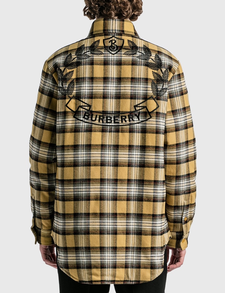 Burberry - Embroidered Oak Leaf Crest Cotton Shirt | HBX