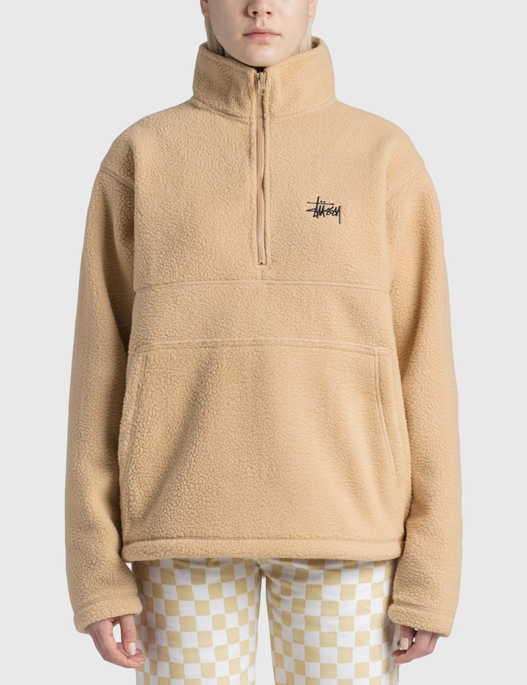 Stüssy - Half Zip Mock Neck | HBX - Globally Curated Fashion and ...