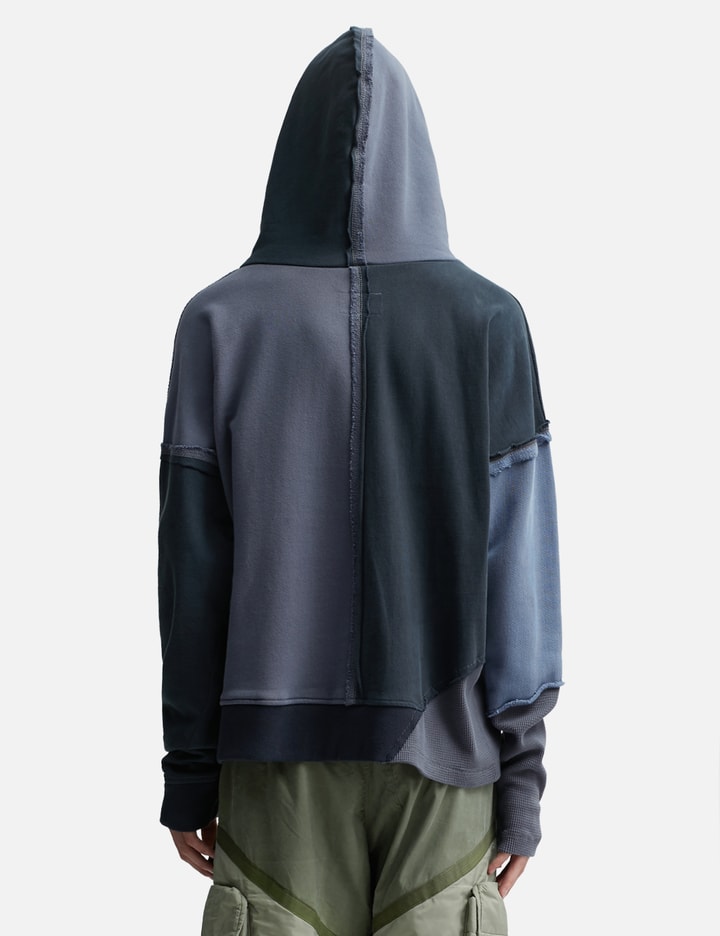 GREG LAUREN - Mixed Navy Drop Hoodie | HBX - Globally Curated Fashion ...
