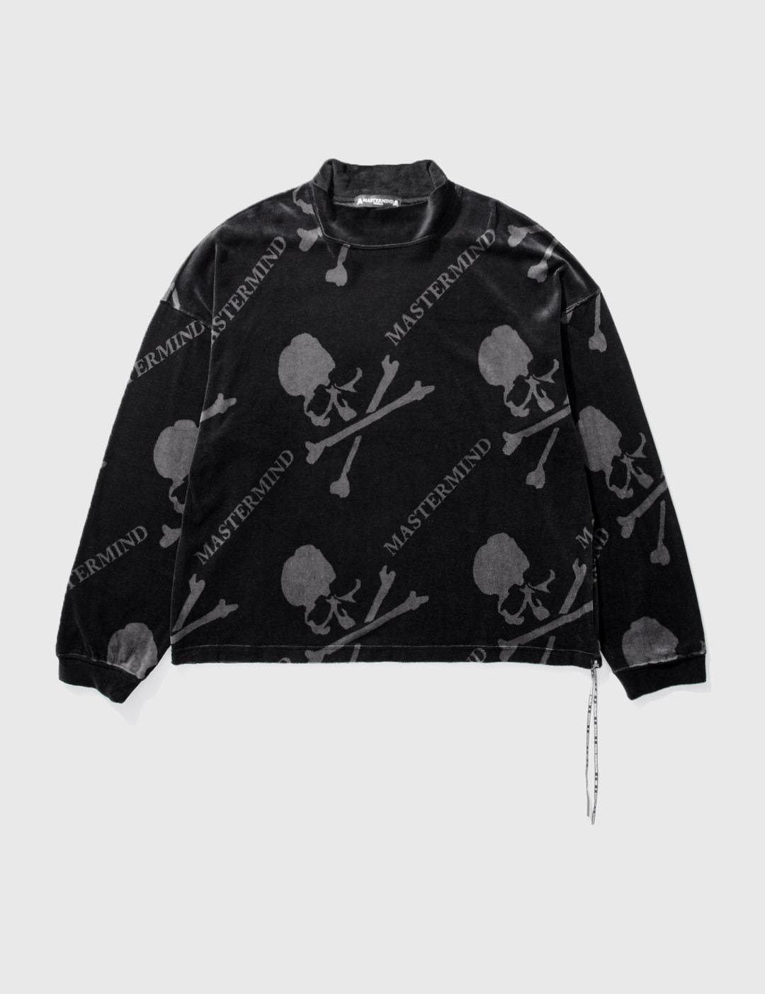 Mastermind World - Velour All-over Long Sleeve T-shirt | HBX - Globally ...