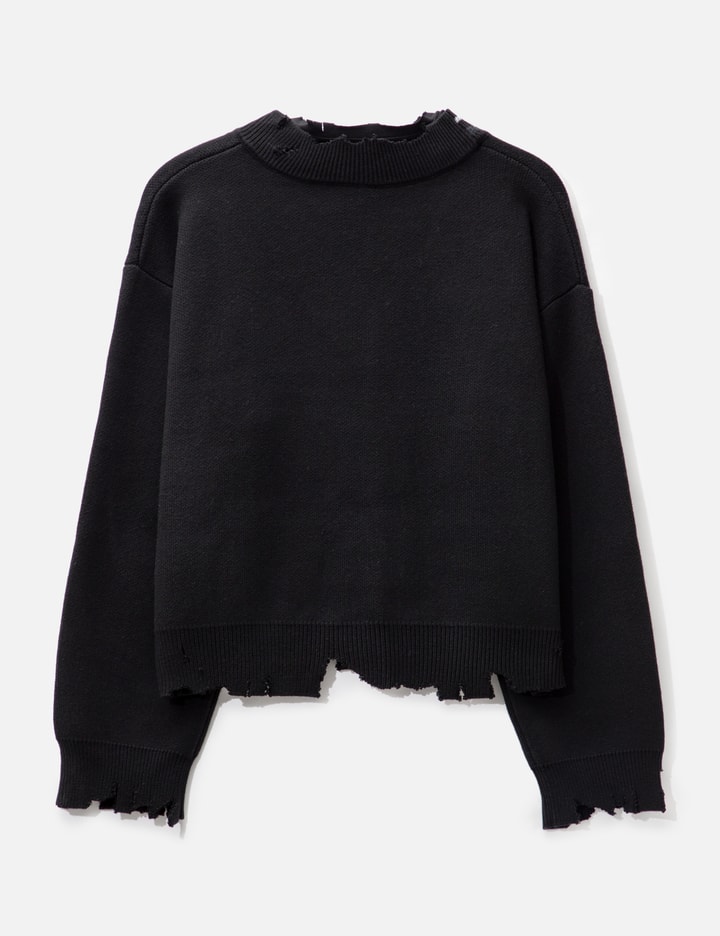 C2H4 - Staff Uniform Distressed Knit Layered Sweater | HBX - Globally ...