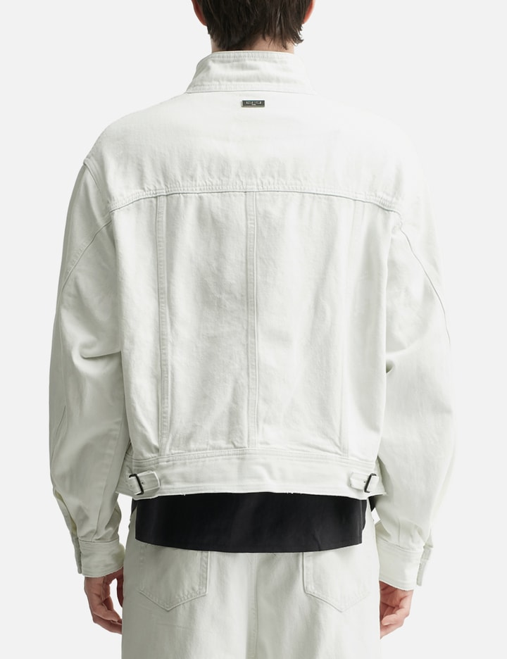 TEAM WANG design Acceptance Denim Jacket - Washed white denim, hand ...
