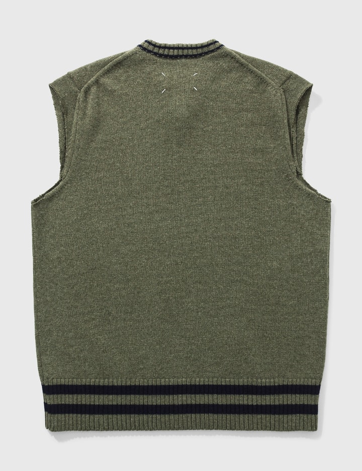 Maison Margiela - Contrast Stripe Knitted Vest | HBX - Globally Curated ...