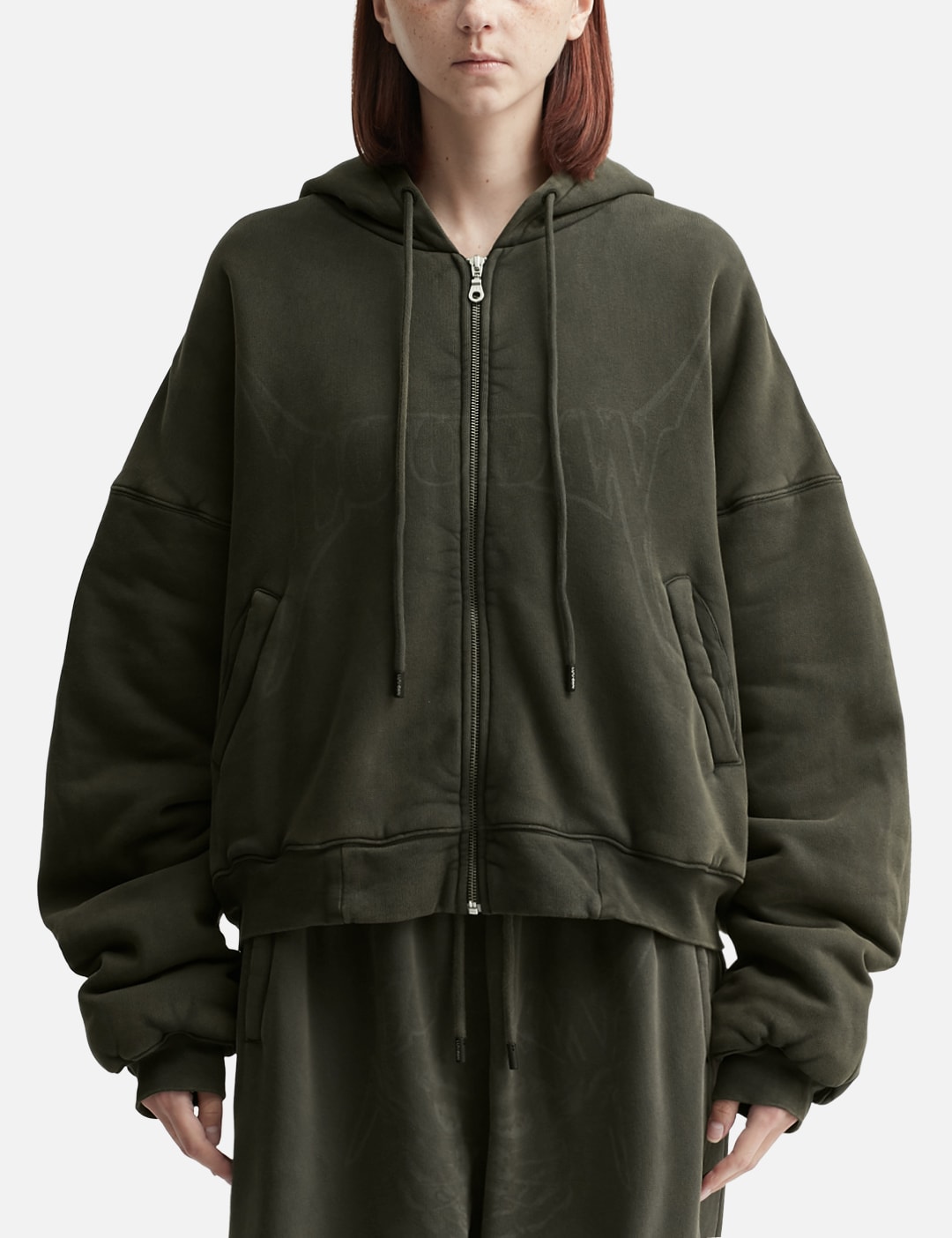 LUU DAN - Washed Out Zip Up Hoodie | HBX - HYPEBEAST 為您搜羅全球潮流時尚品牌