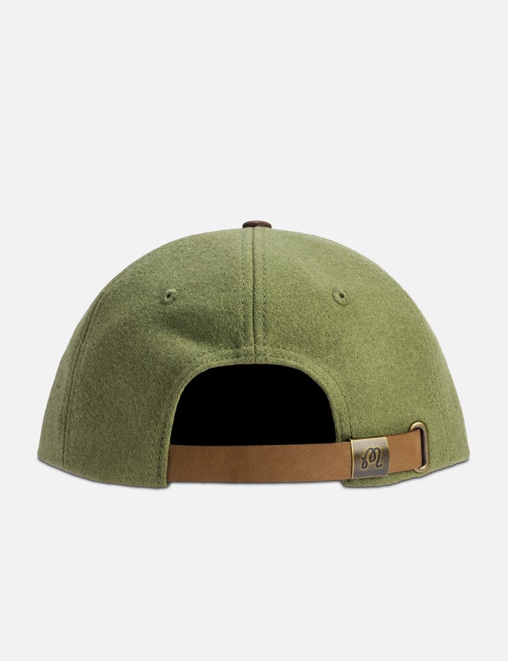 Malbon Golf M Script Dad Hat - casquette en laine olivine, sangle daim ...