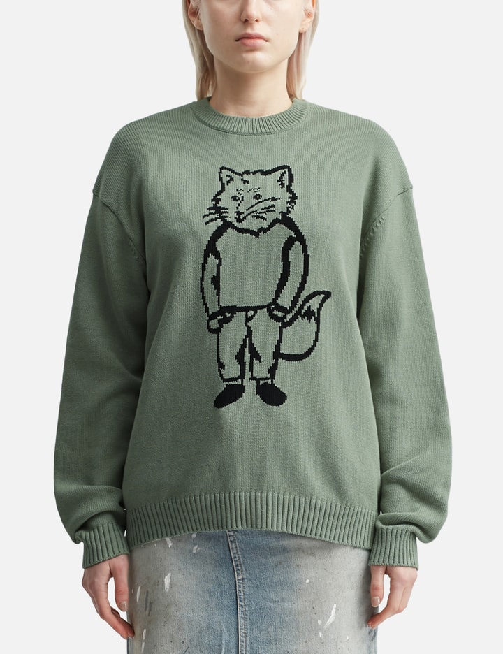 Maison Kitsuné - Dressed Fox Intarsia Jumper | HBX - Globally Curated ...
