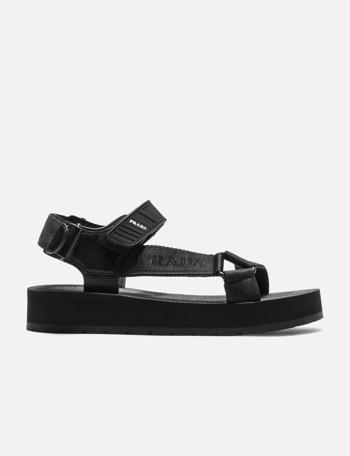 Prada - Logo Strap Platform Sandals | HBX