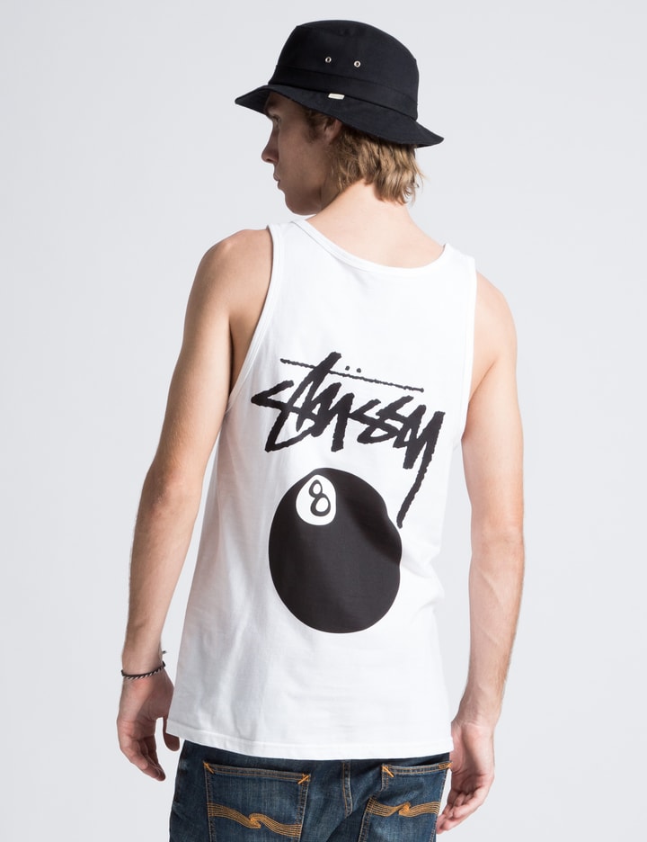 Stüssy - White 8 Ball Tank | HBX - Globally Curated Fashion and ...