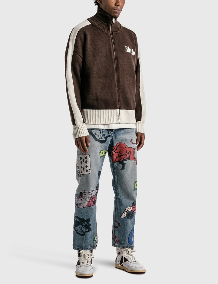 Rhude - KNITTED TRACK JACKET | HBX - Globally Curated Fashion and ...